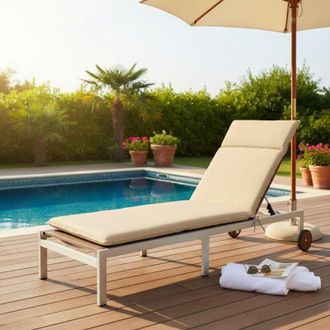 Madison New York Coussin de bain de soleil eco+ S&eacute;rie Canvas - Beige