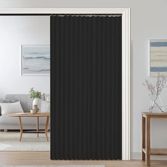 Generic Individuell Faltbare magnetische Trennvorh&auml;nge, magnetische T&uuml;rvorh&auml;nge f&uuml;r Schlafzimmer, Badezimmer und Wohnzimmer-Black- W300xH180cm