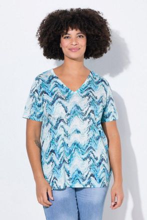 Angel Of Style T-Shirt T-Shirt Wellenmuster Glitzersteinchen