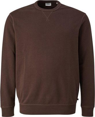 s.Oliver Sweatshirt Sweatshirt Sweatshirt mit Triangle-Einsatz und Rippb&uuml;ndchen