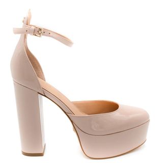 Guess Calane High Heel Sandalen im Lack-Look - - Shoes - Damen - Beige - 40 EU