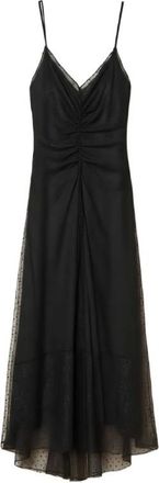 Twinset Femme, Robes, Noir, Taille: 38 FR Long Asymmetric Satin Dress