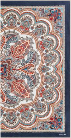 Roeckl Seidentuch Fine Paisley blau