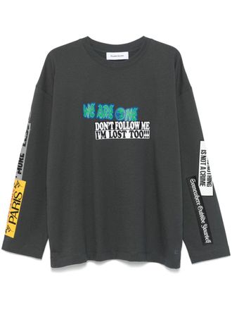 &Eacute;tudes Studio T-Shirt mit Sticker-Print - Grau