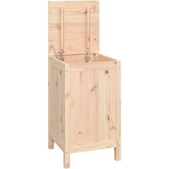 vidaXL Bo&icirc;te &agrave; linge 44x44x76 cm Bois massif de pin