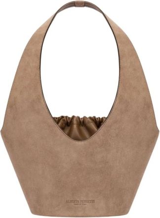 Alberta Ferretti Femme, Sacs, Brun, Taille: ONE Size Suede Maxi Bag