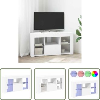 vidaXL vidaXL Holzschrank - Eck-LED-TV-Schrank Wei&szlig; 100 x 40 x 50 cm Holzwerkstoff