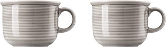 Thomas Trend Colours/Farben - Kaffee-Obertasse - 2er-Set - Tasse Haferl Henkeltasse Kaffeetasse (Moon Grey (Mond-Grau), 2 Stück)