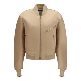 Tom Ford Satin Aviator Bomberjacke - - Jackets - Damen - Beige - 2XS