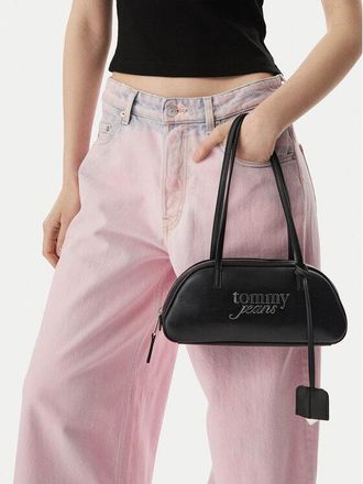 Tommy Jeans Handtasche Tjw Bold Shoulder Bag AW0AW18787 Schwarz