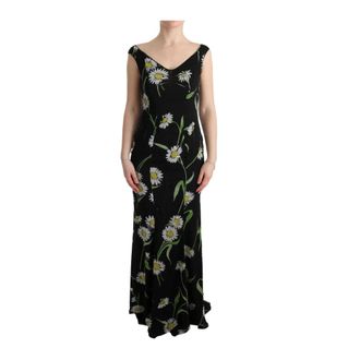 Dolce & Gabbana Sonnenblumen-Print Maxikleid - - Dresses - Damen - Schwarzk - M