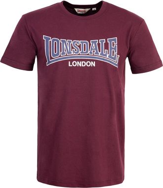 UNIVERSAL ATHLETICS Lonsdale Logo T-Shirt (DE/NL/SE/PL, Alphanumerisch, XL, Regular, Regular, Oxblood)
