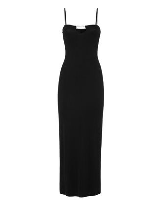 Philipp Plein Rib Straight Across Midi Dress