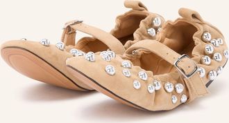 Steve Madden Mary-Jane-Ballerinas Sunrays Mit Nieten beige