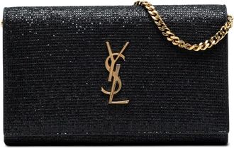 Saint Laurent sac &agrave; bandouli&egrave;re monogramm&eacute; Galactica &agrave; paillettes (2014) - Noir