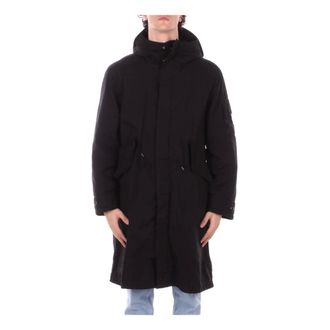C.P. Company C.p. Company, Homme, Manteaux, Noir, Taille: M Parka rembourr&eacute;e &agrave; capuche en twill