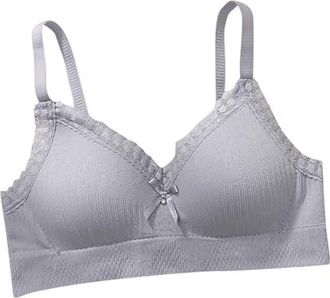 Generic Ensemble de sous-v&ecirc;tements sexy de niveau interm&eacute;diaire, &eacute;l&egrave;ves qui ajustent la forme des bonnets fins, pas de soutien-gorge avec anneau en acier, gri