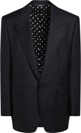 Dolce & Gabbana Homme, Vestes, Bleu, Taille: M Sicilia Virgin Wool Jacket