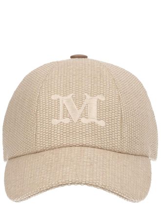 Max Mara 2614571012600_268006 Cotton-Linen Baseball Cap - Beige