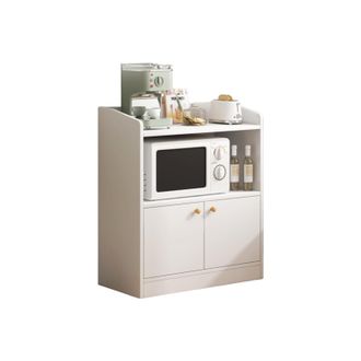 Generic Sideboard mit gro&szlig;em Stauraum, Kleiner Couchtisch aus massivem MDF, Aufbewahrungsschrank mit abgerundeten Massivholzgriffen, geeignet for Wohn- und Es