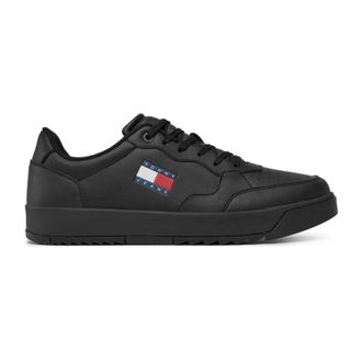 Tommy Jeans Homme, Chaussures, Noir, Taille: 40 EU Baskets basses cuir