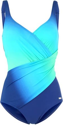 Lascana Damen Badeanzug mit Farbverlauf & Wickeloptik, Softcups, Shaping-Effekt f&uuml;r eine sch&ouml;ne Silhouette am Strand