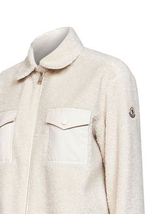 Moncler Wool Boucl&eacute; Overshirt - Beige