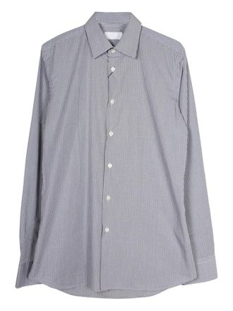 Prada chemise &agrave; carreaux - Gris