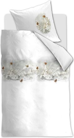 Marjolein Bastin King Winter bettwäsche-Set 2 TLG. - 135x200 - Natur - Flanell - mit Reißverschluss