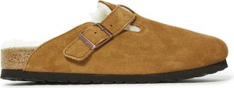 Birkenstock Sabots Boston Fur Cuir Suede - Collection Adulte BIRKENSTOCK
