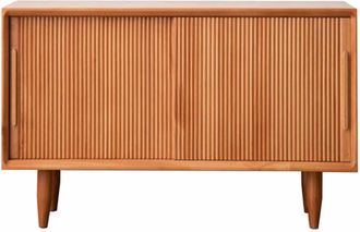 Generic Schuhbank Mit Stauraum, Rustikale Eingangsbank Aus Holz Mit Schiebetüren, Verstellbaren Regalen(Cherry,100x35x45cm)