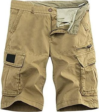 Generic Short d&eacute;t&eacute; d&eacute;contract&eacute; pour homme - Short de sport r&eacute;tro - Short d&eacute;contract&eacute; en polyester pour homme, kaki, 4XL