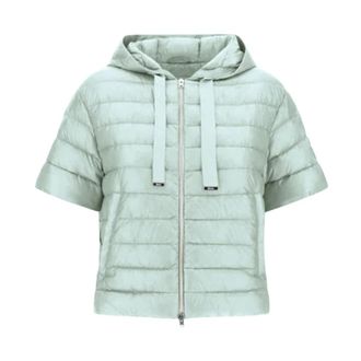 Herno Kurz&auml;rmelige- ultraleichte Nylonjacke mit Kapuze - - Jackets - Damen - Gr&uuml;n - L