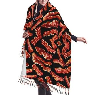 Generic Motif Bacon Femme Ch&acirc;le Wrap Chaud &Eacute;charpe Douce Foulard Pour Hiver Automne Cadeau Mariage