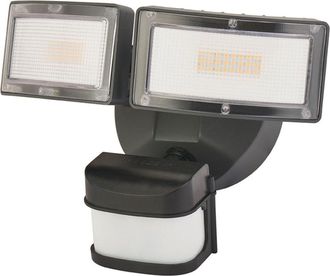 Licht-Erlebnisse LED Außenstrahler mit Bewegungsmelder IP54 Schwarz 3000lm 4000K 36W MINTO Außenlampe Wand Haus Fassade