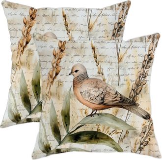 Generic Herbsttauben Kissenh&uuml;llen Luxuri&ouml;se Dekokissenbezug Weich Sofakissen F&uuml;r Heimdekoration Balkon Sofa 45X45Cm 2Er Set