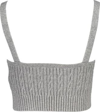 Tommy Hilfiger Cable-Knit Tank Top - Gray