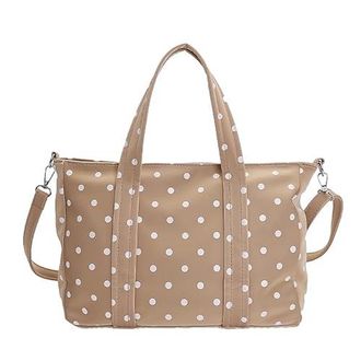 Generic Sac &agrave; bandouli&egrave;re en polyur&eacute;thane &agrave; pois pour femme, grande capacit&eacute;, sac &agrave; bandouli&egrave;re pour l&eacute;cole, les voyages quotidiens, kaki, 360.00x90.00x210.00