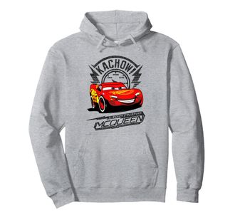 Disney Pixar Cars Lightning McQueen Kachow! Retro Shot Pullover Hoodie