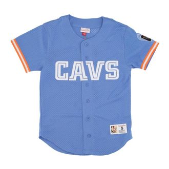 Mitchell & Ness Cleveland Cavaliers NBA Mesh Button Front Shirt - - Shirts - Herren - Blau - XL