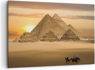Arttor Wandbilder Dekoration Wohnzimmer Pyramide ägypten wüste Bilder auf Leinwand 120x80cm Leinwandbild Schlafzimmer Küche Deko Wand Kunstdruck Art Groß XXL