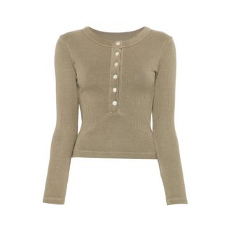 Citizens Of Humanity Varra Henley - - Knitwear - Damen - Gr&uuml;n - XS