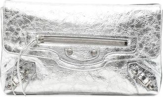 Balenciaga Le Cagole Metallic Clutch Bag