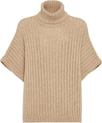 Brunello Cucinelli Rollkragenpullover aus Kaschmir - Nude