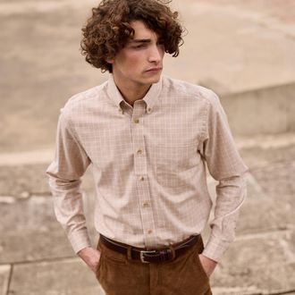 Bexley Valden - Chemise homme beige et blanc