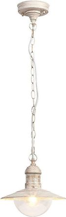 Rabalux 8740 A++ to E, Au&szlig;enpendelleuchte Oslo, Metall, E27, Antik Wei&szlig;, 24 x 24 x 76 cm