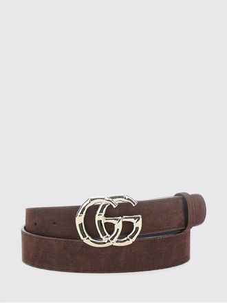 Gucci Ceinture fine GG Marmont en daim avec boucle GG