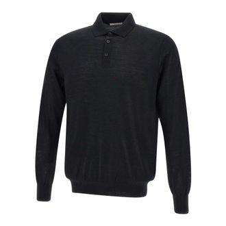 KANGRA Homme, Tops, Noir, Taille: M Polo en Laine M&eacute;rinos Noir