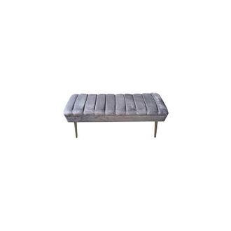 M&S Collection M&s - Banc 110x40x43 en velours gris anthracite