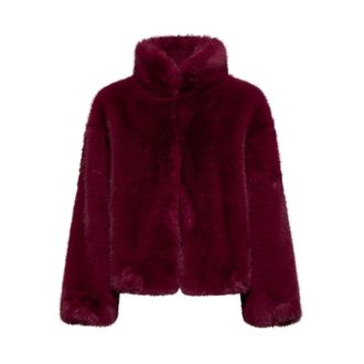 Silvian Heach Faux Fur Shearling Jackets - - Jackets - Damen - Rot - XS